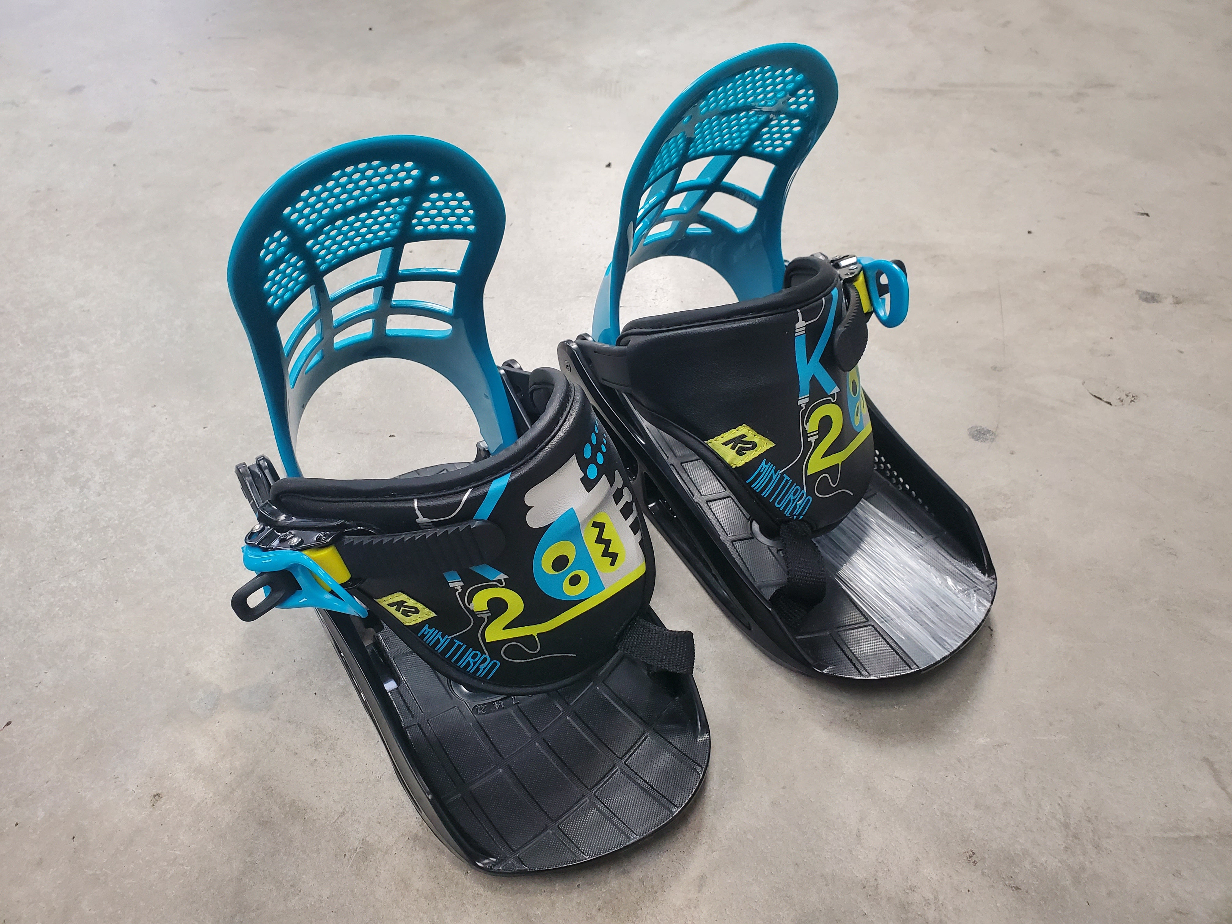 K2 Mini Turbo Junior Snowboard Bindings Flex- Soft Ability- Beginner ...