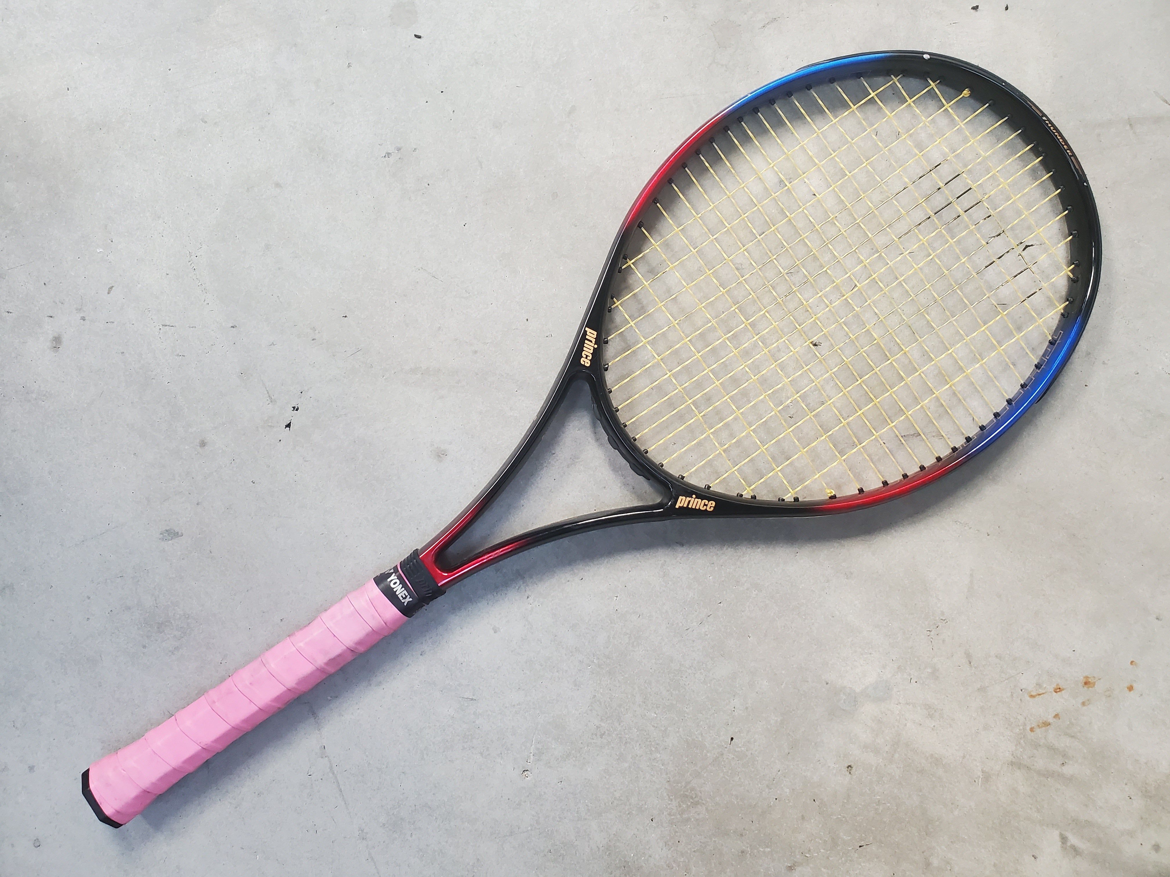 Prince Thunder 750 Tennis Racket With Bag Condition- 7.5 Grip Size- 3 ...